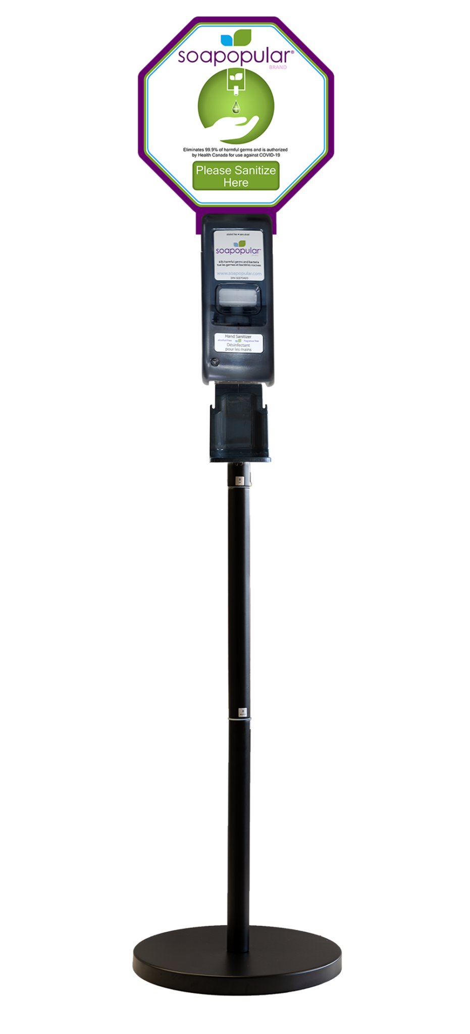 Black Coated Dispenser Stand System with Black Dispenser – Soapopular