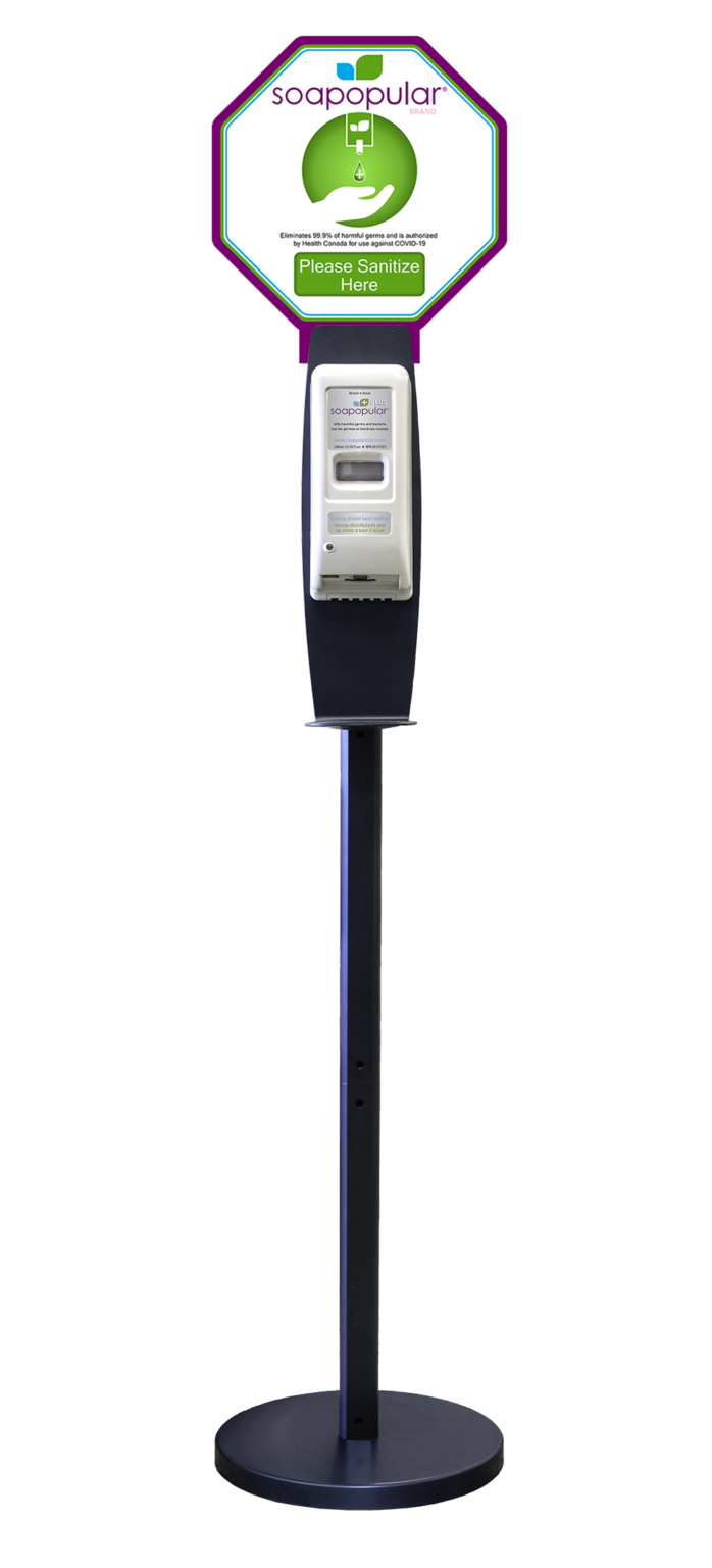 Blue Alumimum Dispenser Stand System with White Dispenser – Soapopular