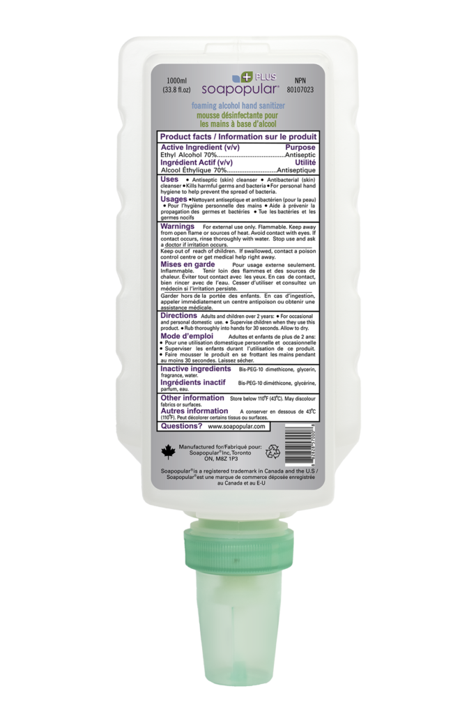 70 Alcohol Covered Foam Manual Dispenser – Soapopular