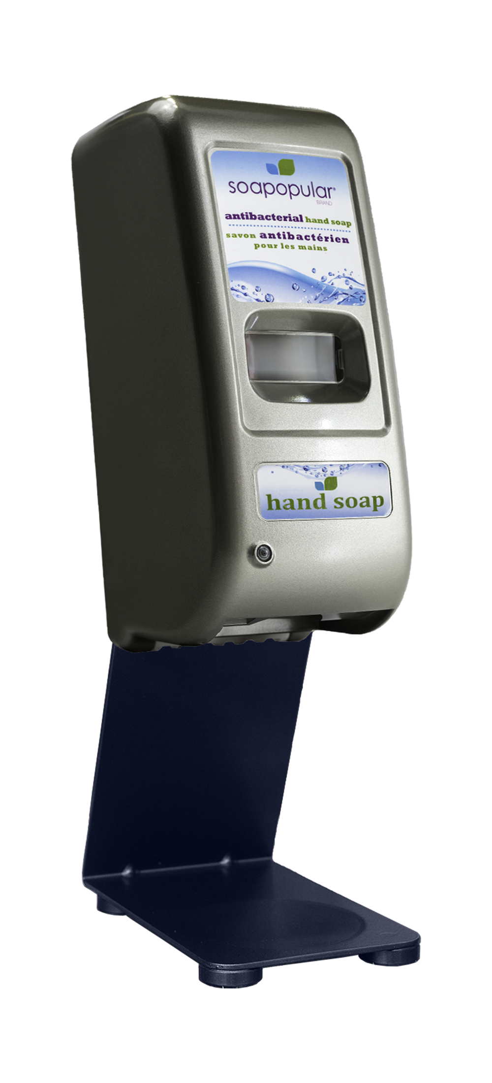 Soapopular Counter Top Stand Dispenser Antibacterial Silver – Soapopular